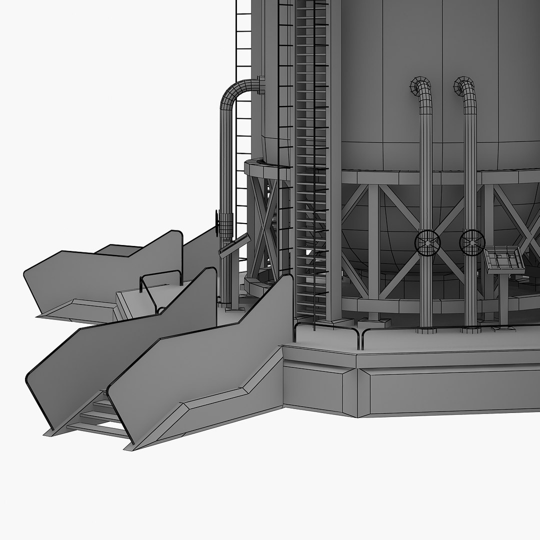 Sci-fi Oxygene Tank 3D Model - TurboSquid 1540806