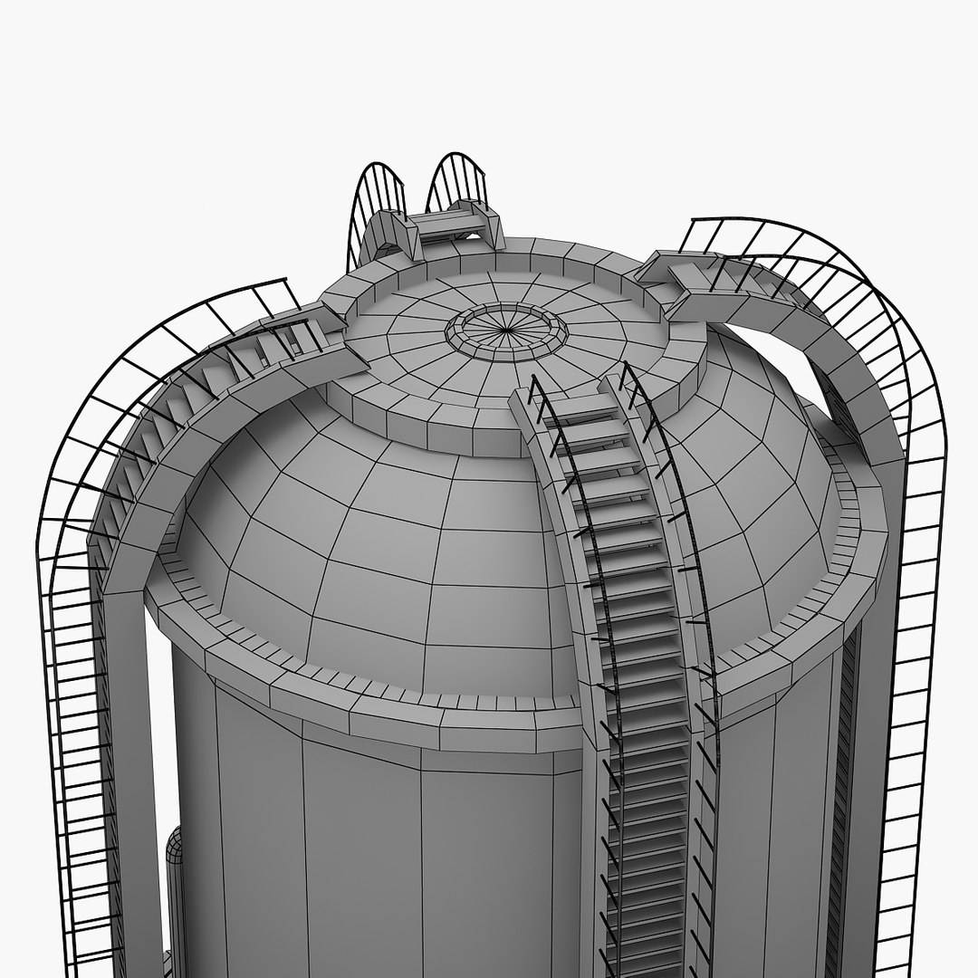 Sci-fi Oxygene Tank 3D Model - TurboSquid 1540806