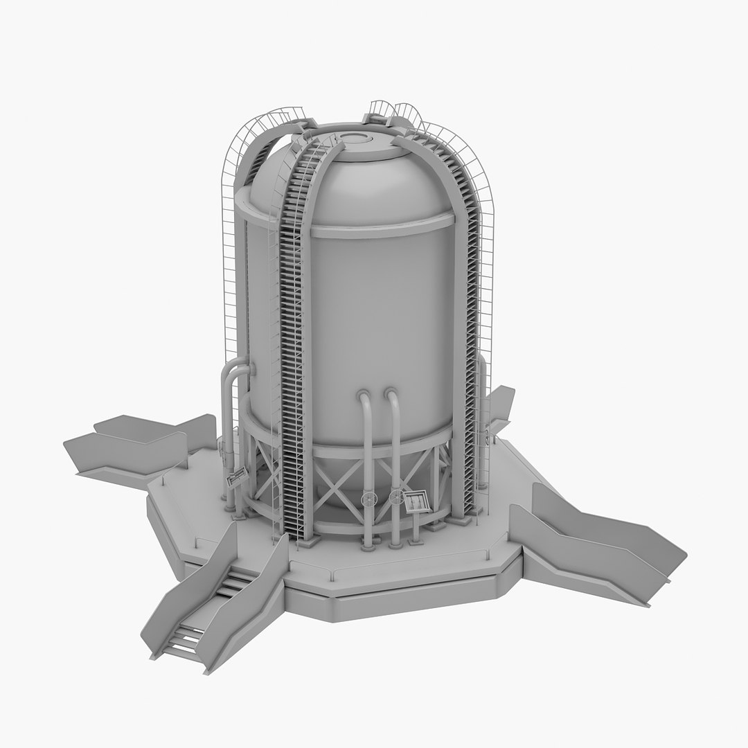 Sci-fi Oxygene Tank 3D Model - TurboSquid 1540806