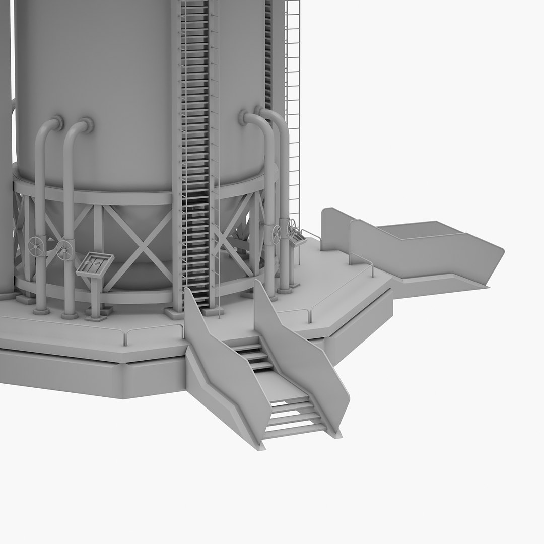 Sci-fi Oxygene Tank 3D Model - TurboSquid 1540806