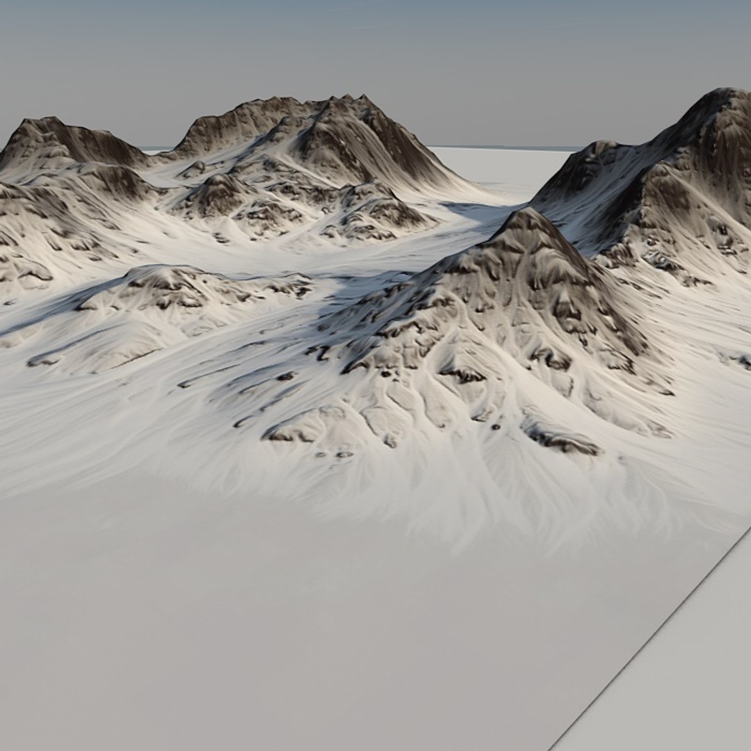 3d Snowy Mountain