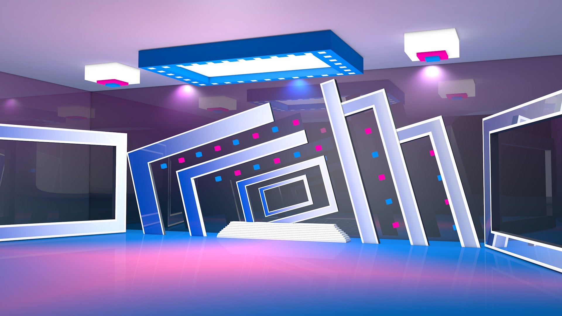Colorful Virtual Set 3D - TurboSquid 1659711