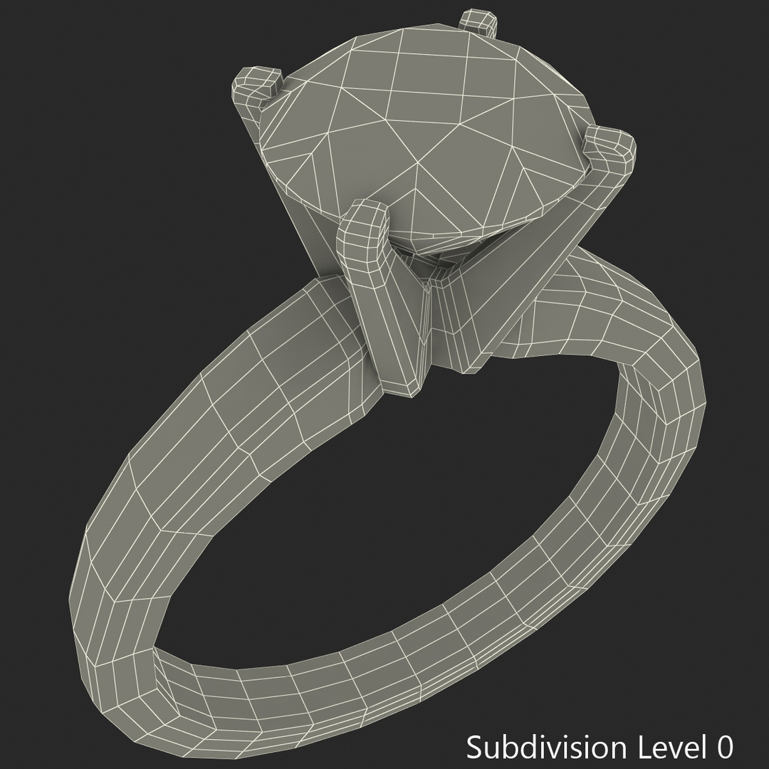 3d model diamond ring