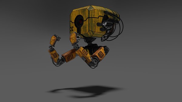3d model rusty robotic mech