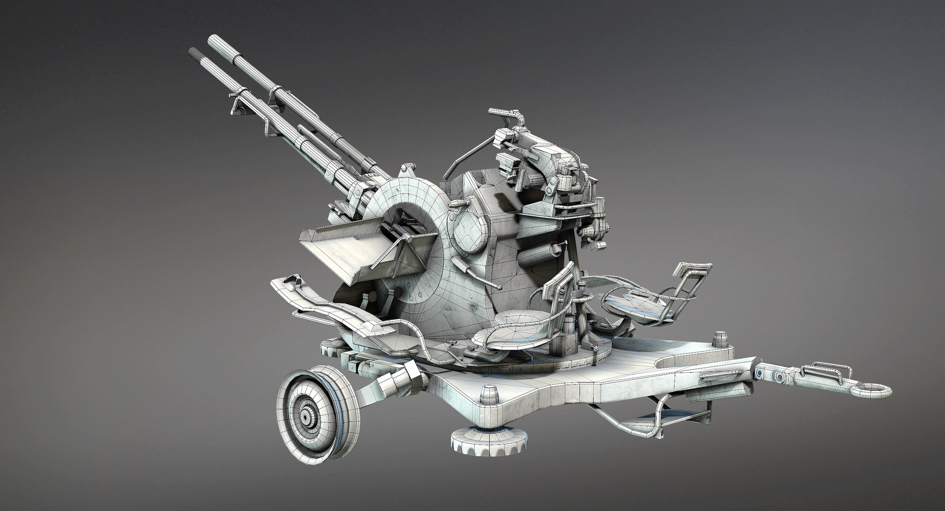 Low-poly Zu-23-2 3D Model - TurboSquid 1161727