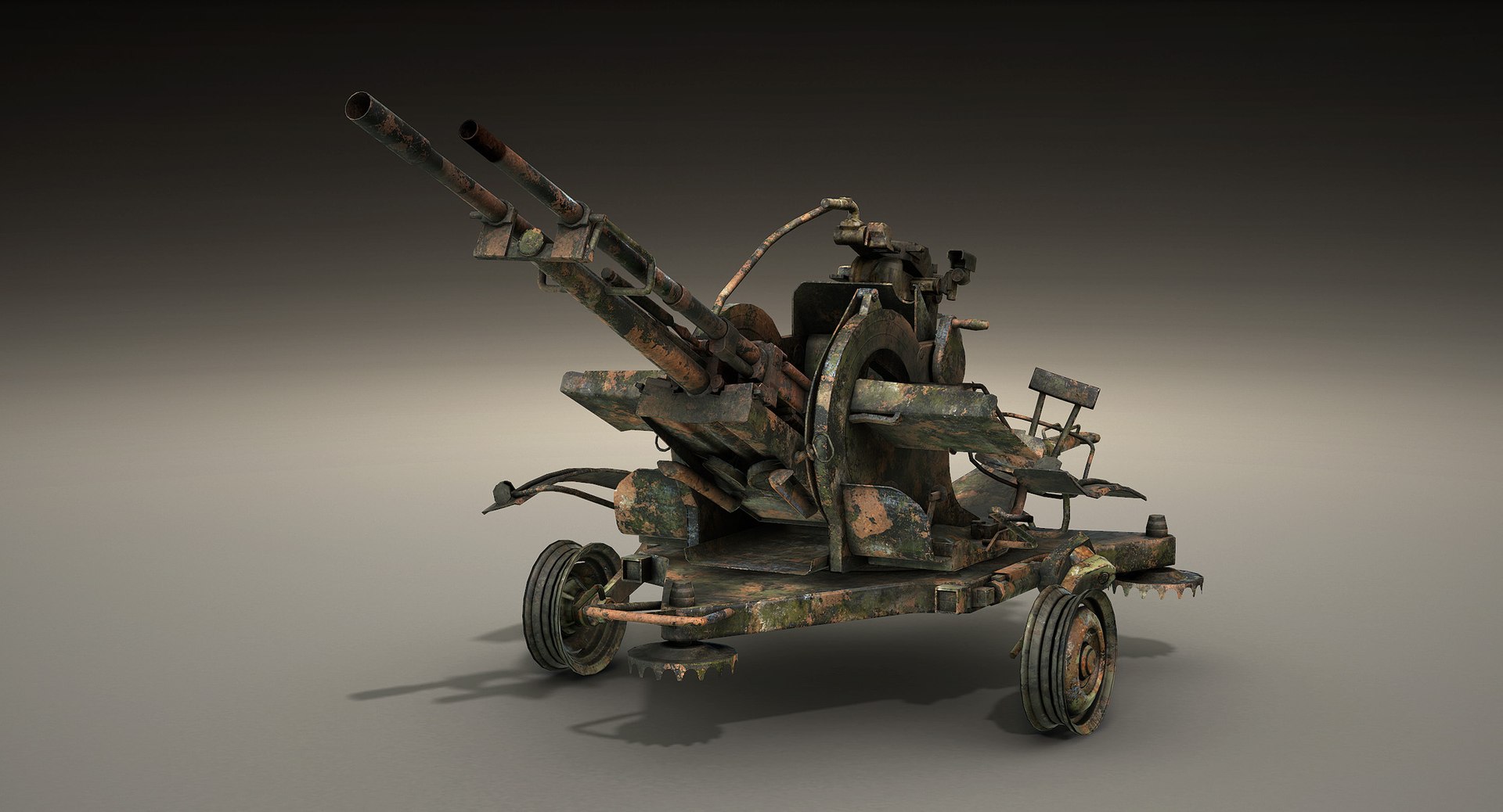 Low-poly Zu-23-2 3D Model - TurboSquid 1161727