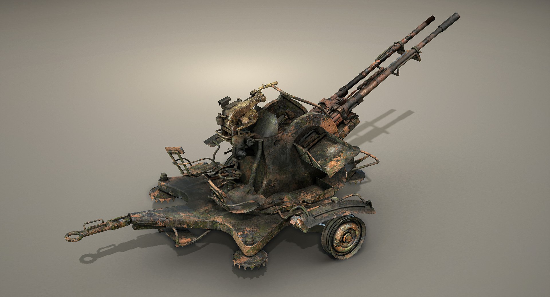 Low-poly Zu-23-2 3D Model - TurboSquid 1161727