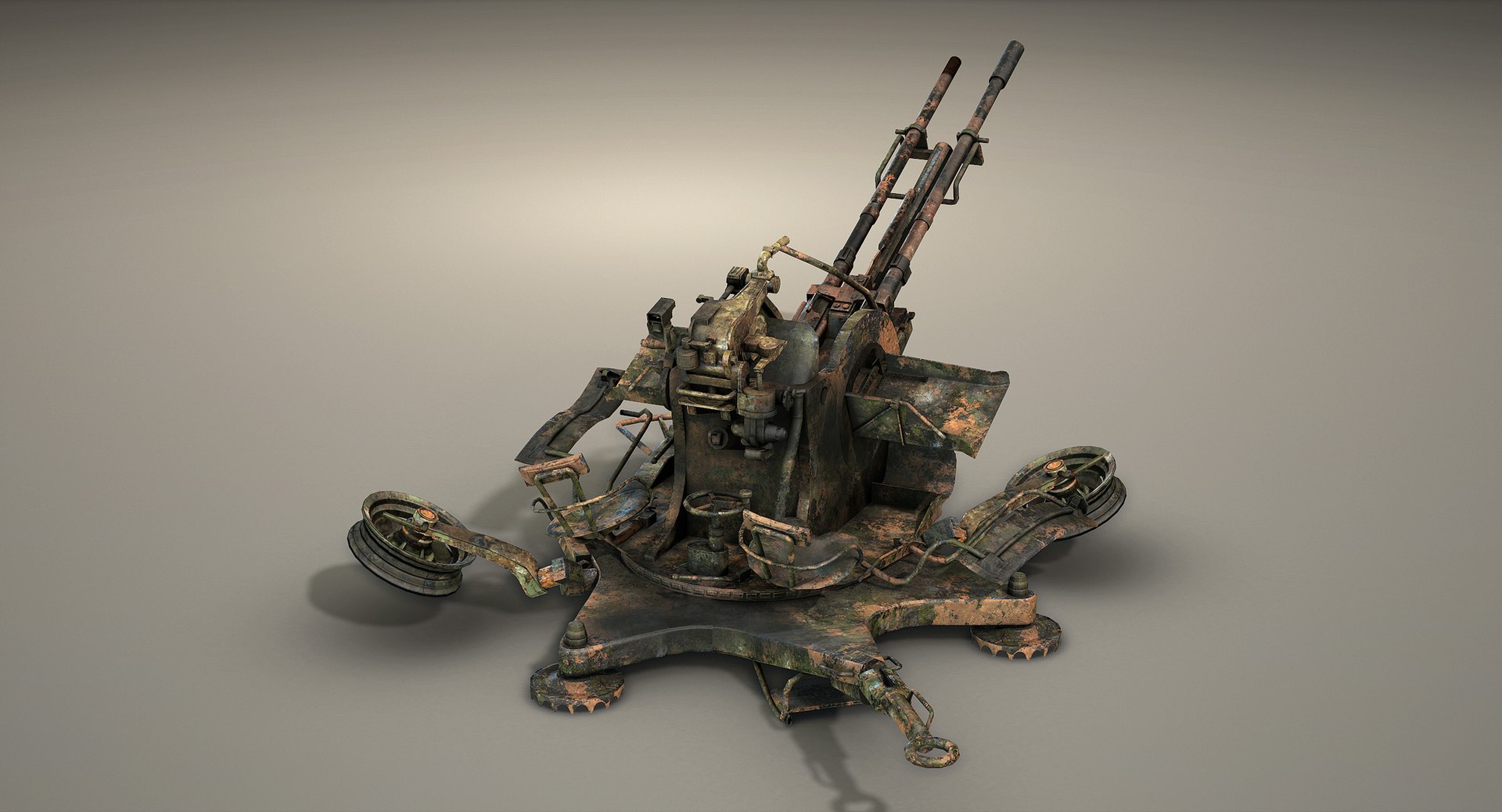 Low-poly Zu-23-2 3D Model - TurboSquid 1161727