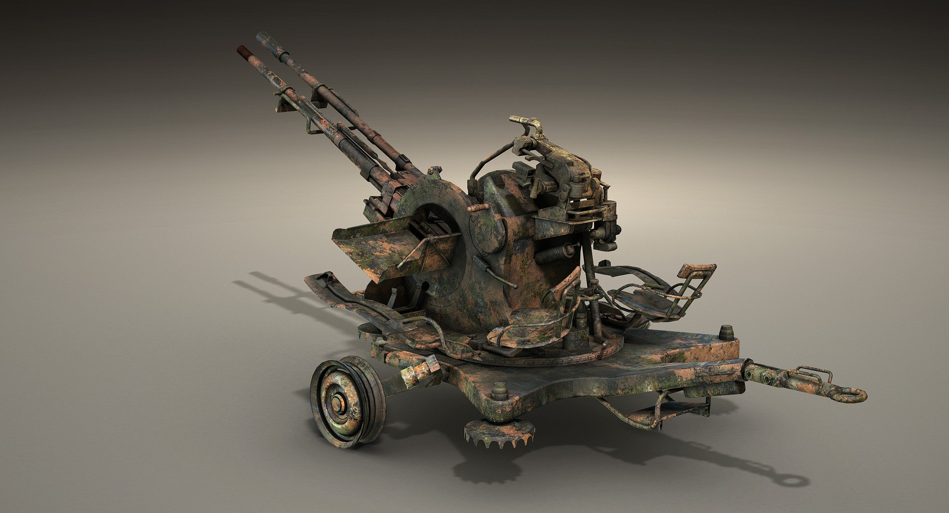 Low-poly Zu-23-2 3D Model - TurboSquid 1161727