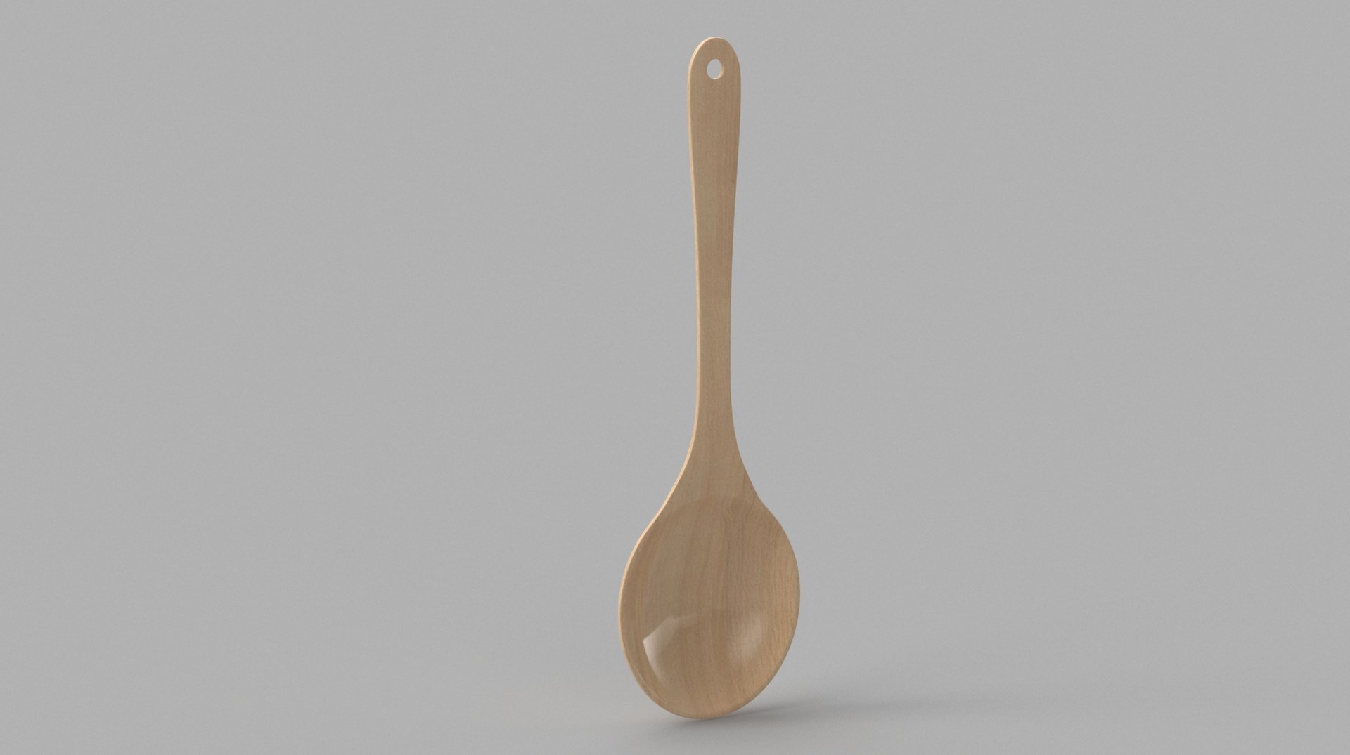 3D Wooden Kitchen Spoon Model - TurboSquid 2267645