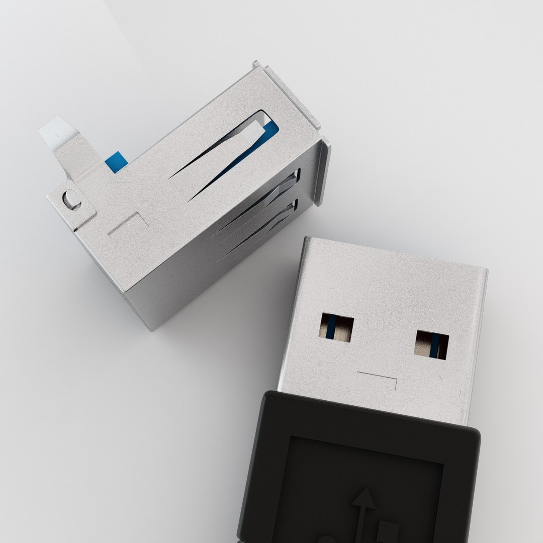 3d Model Of Usb Type