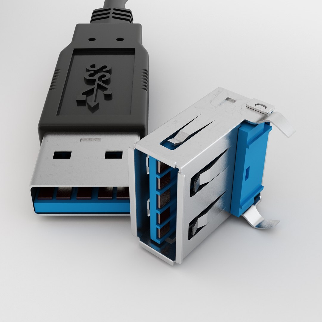 3d Model Of Usb Type
