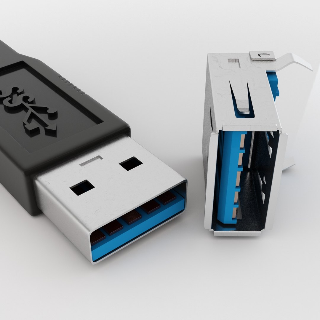 3d Model Of Usb Type