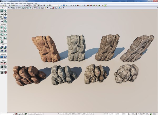 rock games unreal 3d model