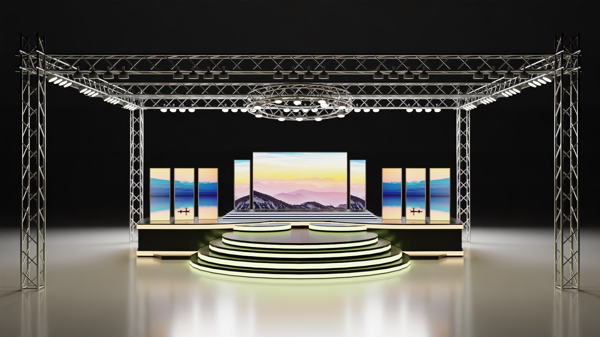 3D Corporate And Concert Event Stage 3D Model With Display - TurboSquid ...