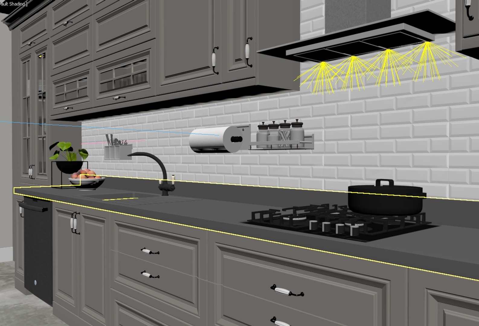 3D realistic kitchen scene - TurboSquid 1341745