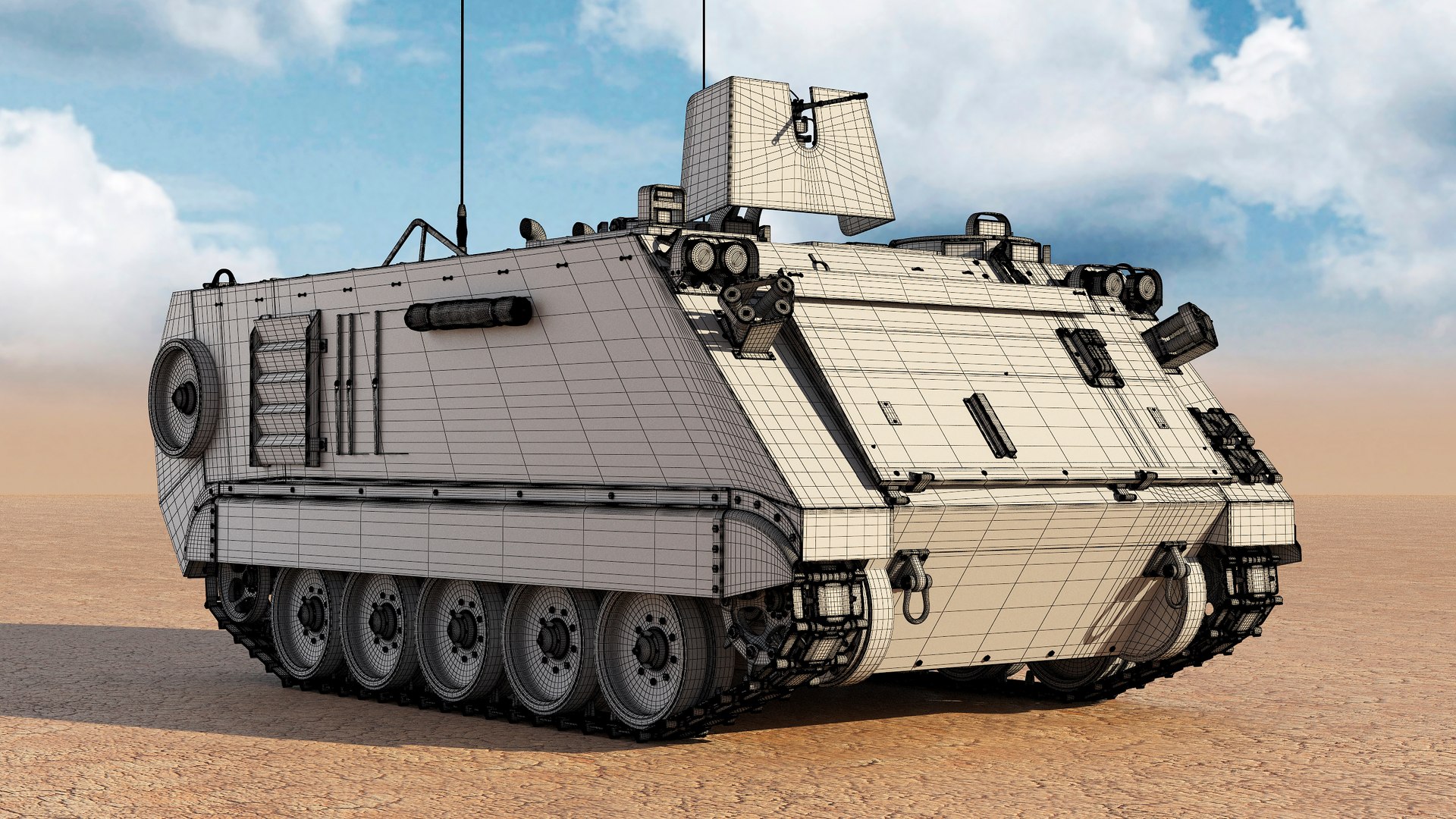 Armoured Personnel Carrier M113A3 UVW Only Model - TurboSquid 2289684