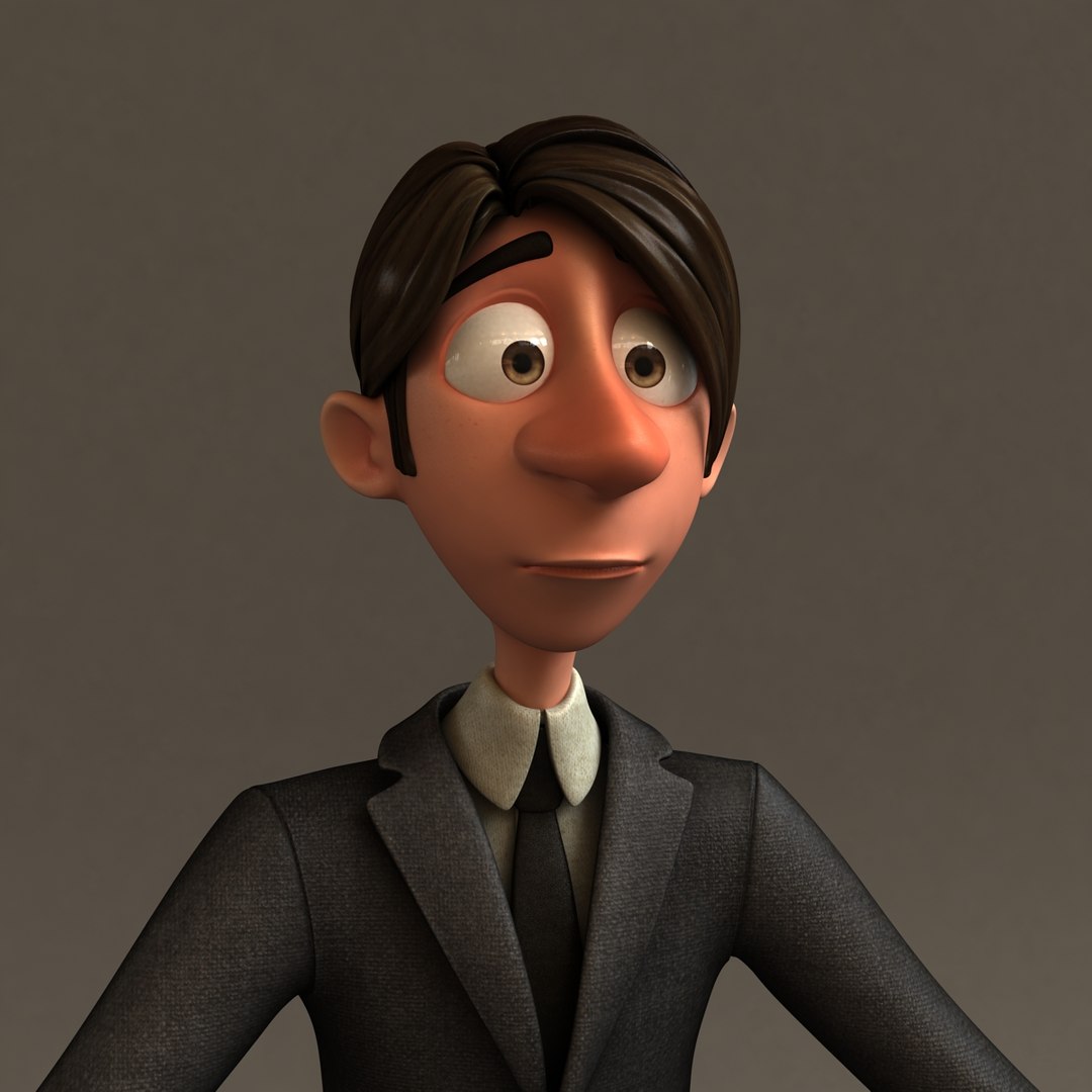 3d Model Cute Functionary Man