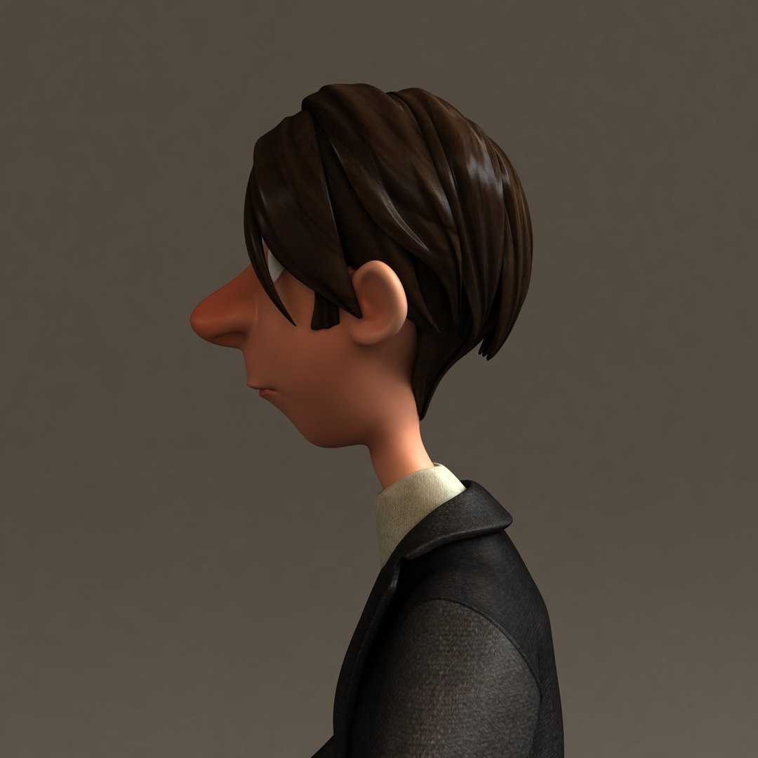 3d Model Cute Functionary Man