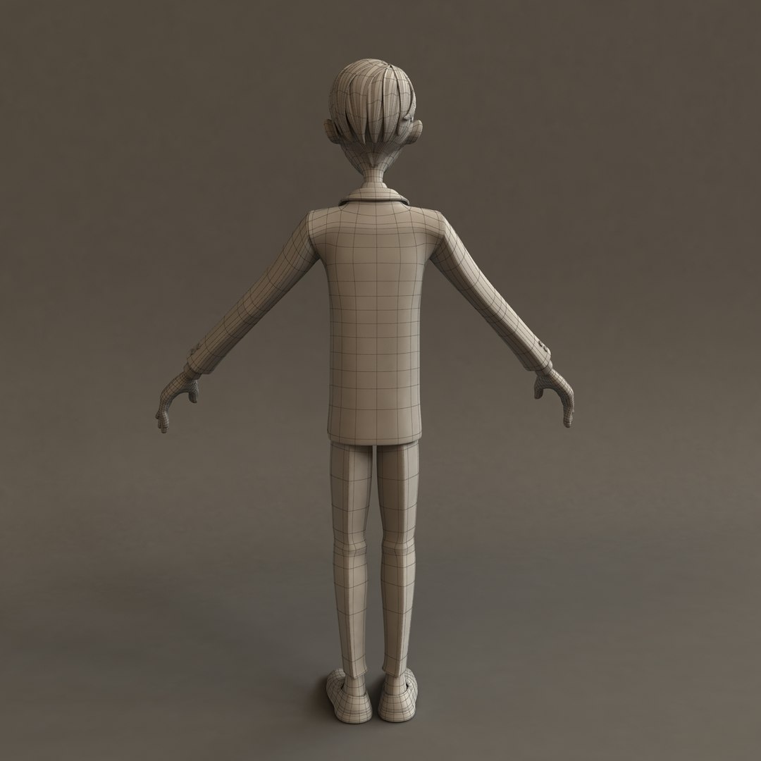 3d Model Cute Functionary Man