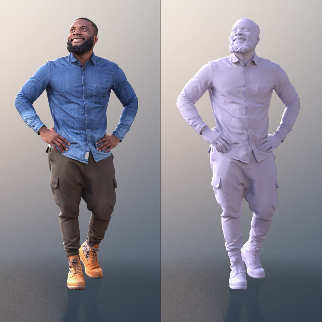 10632 Gabriel - Black Man Walking 3D Model - TurboSquid 1805017