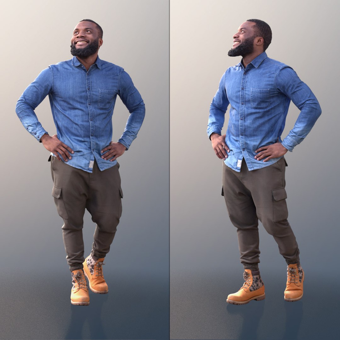 10632 Gabriel - Black Man Walking 3D Model - TurboSquid 1805017