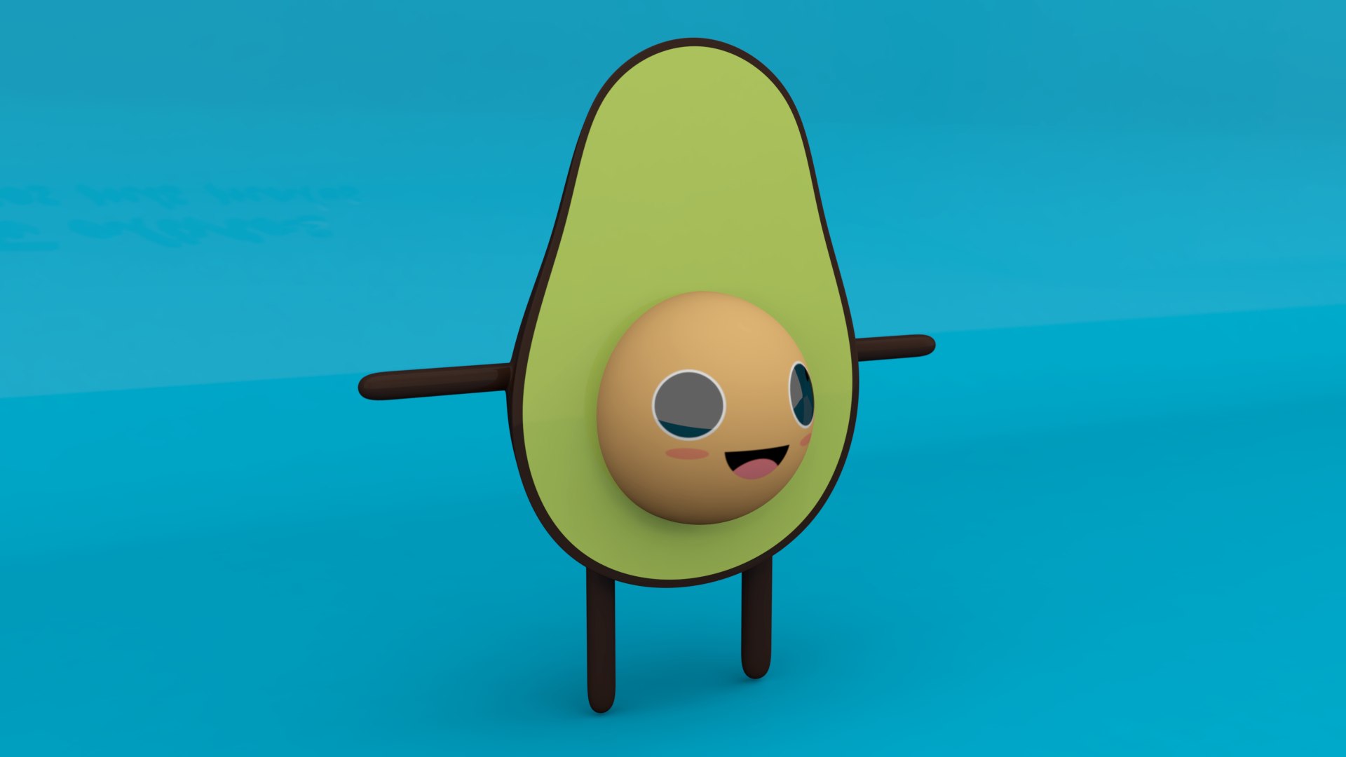 3D Avocado Guy Mascot Toon - TurboSquid 1324492