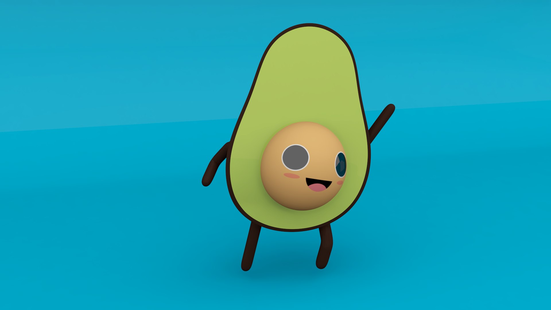 3D Avocado Guy Mascot Toon - TurboSquid 1324492