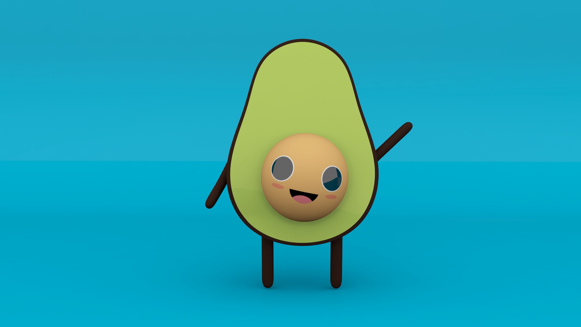 3D Avocado Guy Mascot Toon - TurboSquid 1324492
