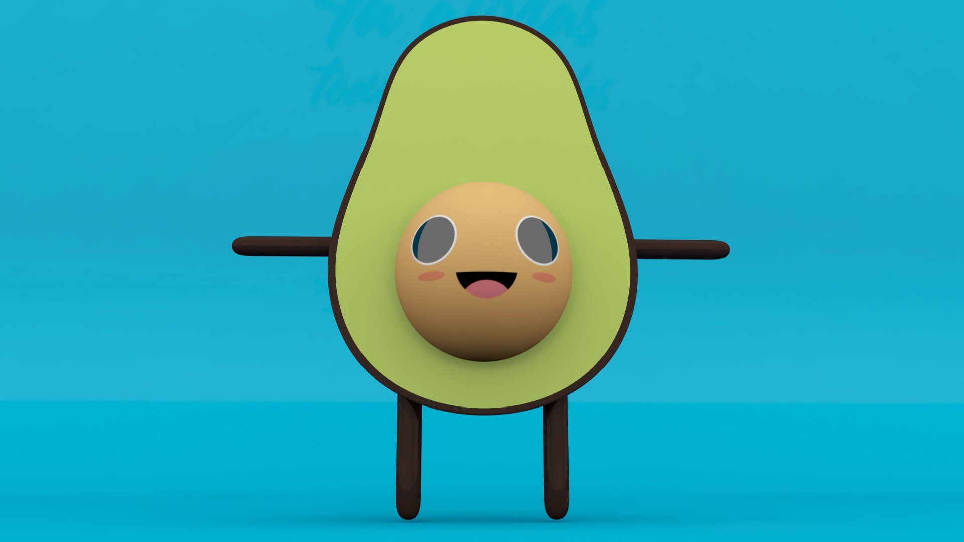 3D Avocado Guy Mascot Toon - TurboSquid 1324492