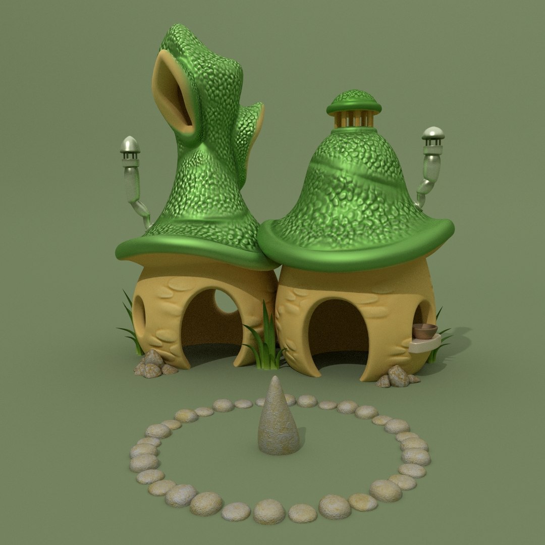 3d Obj Fantasy House