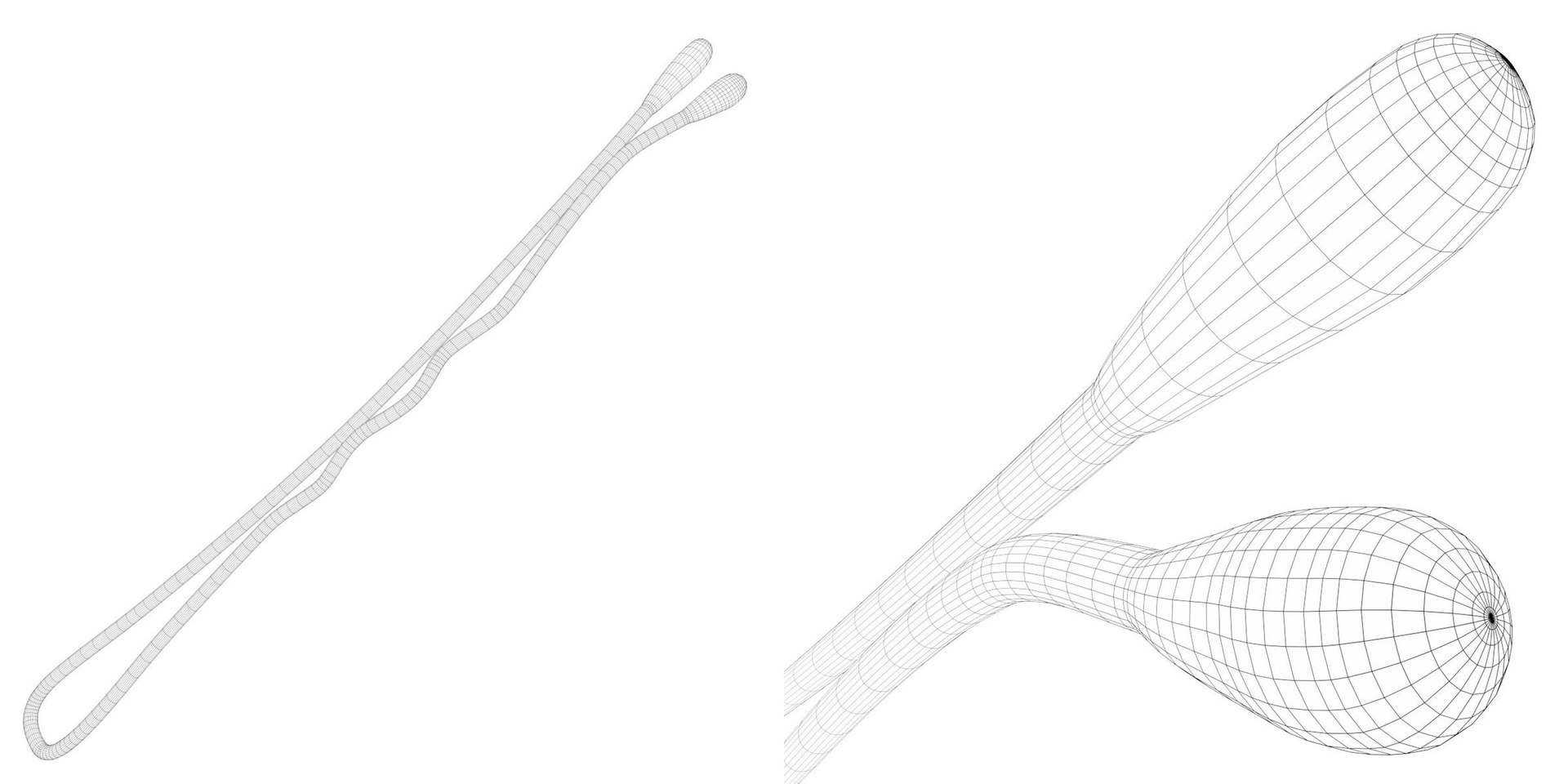 3D Model Black Metal Hairpin - TurboSquid 1406847