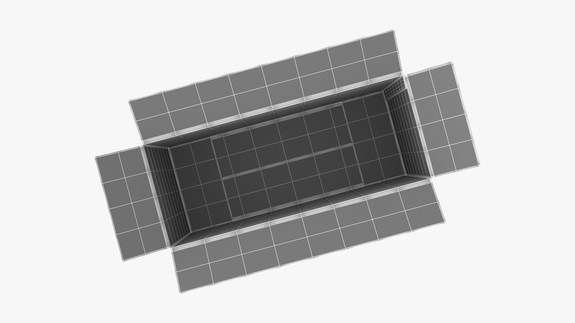 3D Cardboard Box 50x20x50 Half Open Model - TurboSquid 2509220