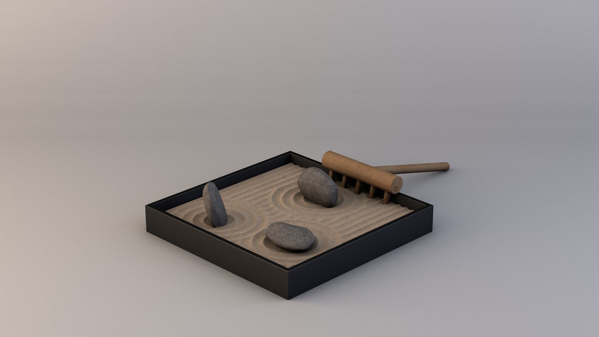 Zen Rake Garden 3D - TurboSquid 1417676