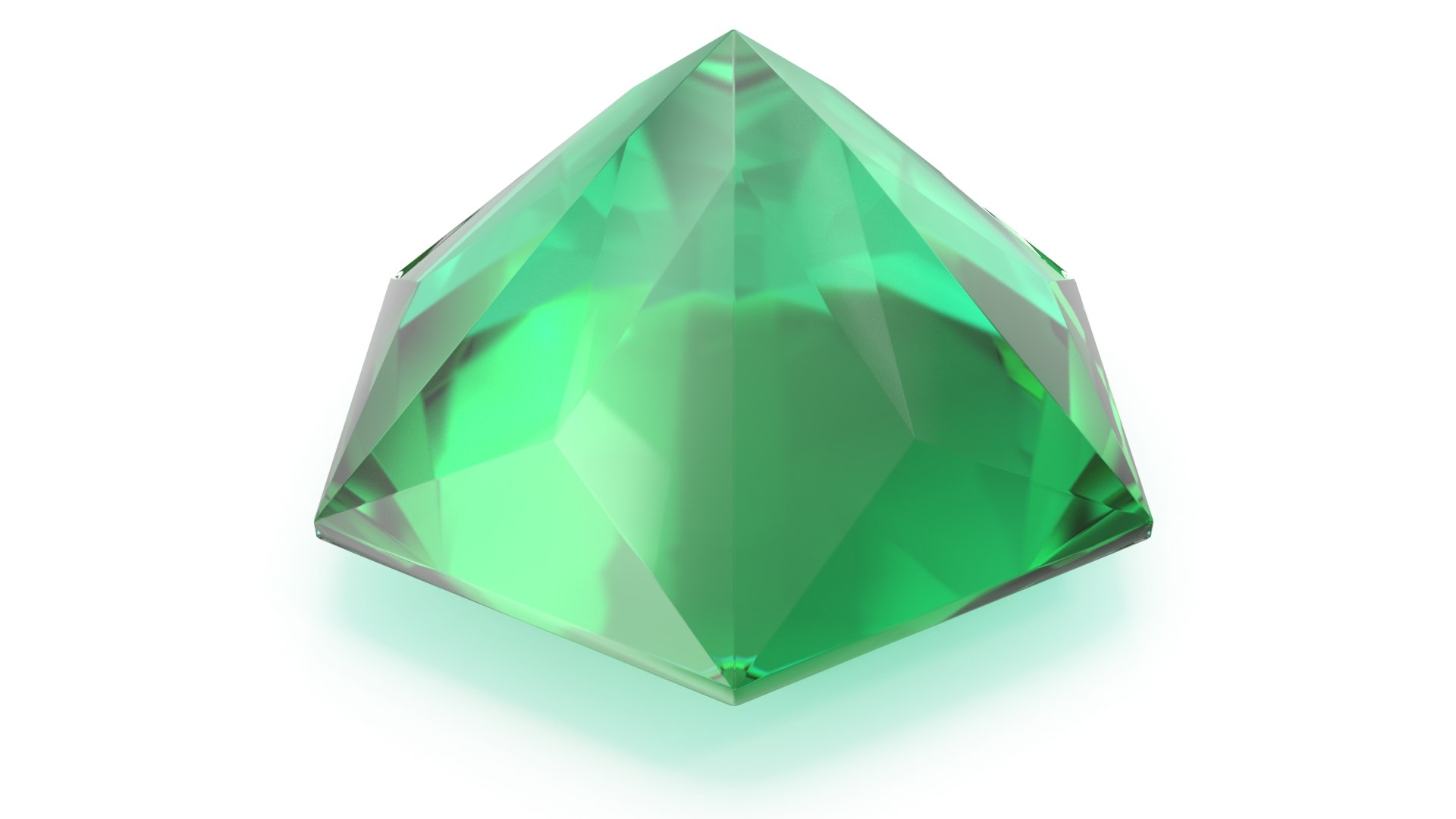 Fire Rose Hexagon Cut Emerald Model - TurboSquid 1855161