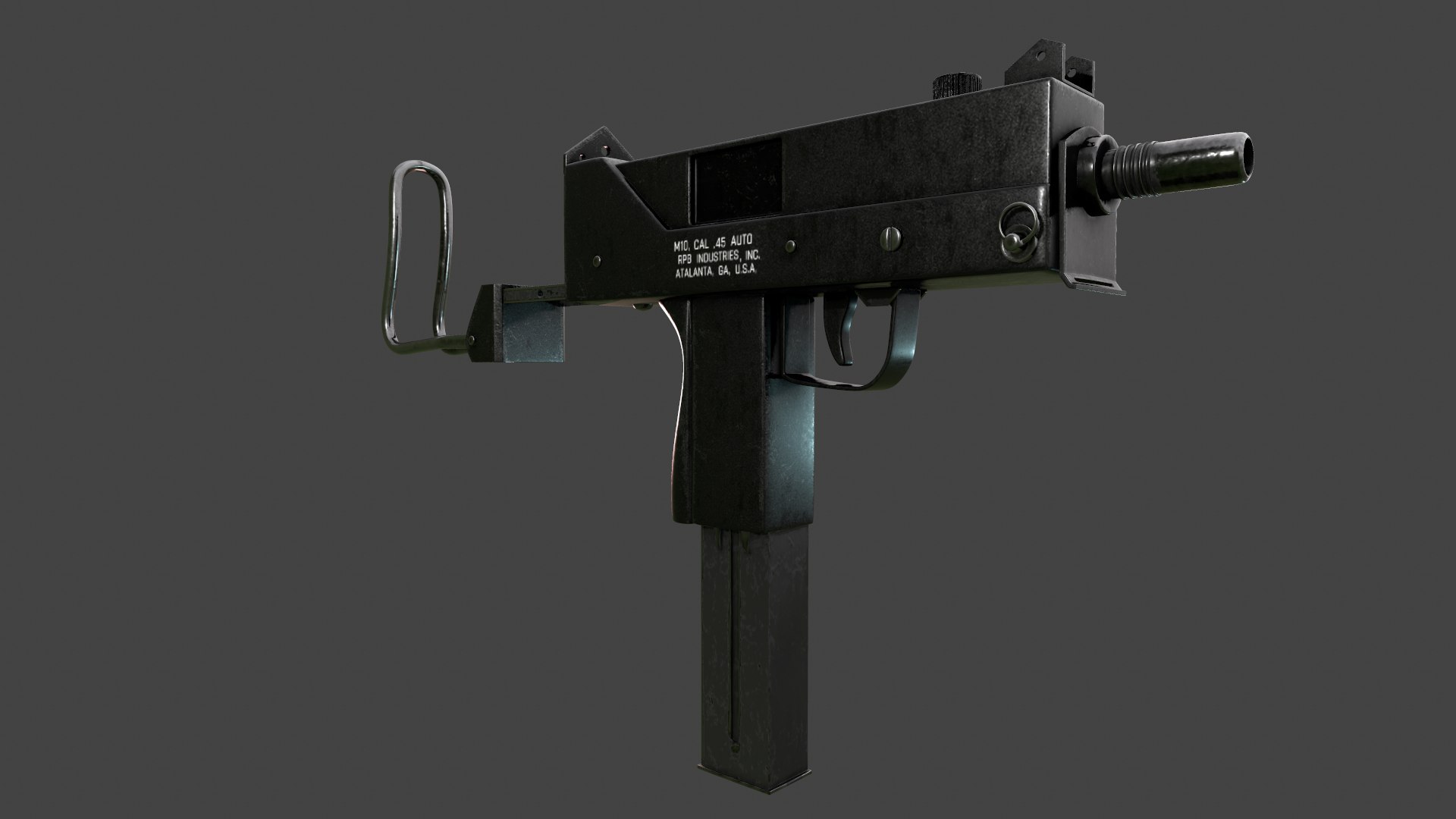 Ingram Mac-10 3D Model - TurboSquid 1859469