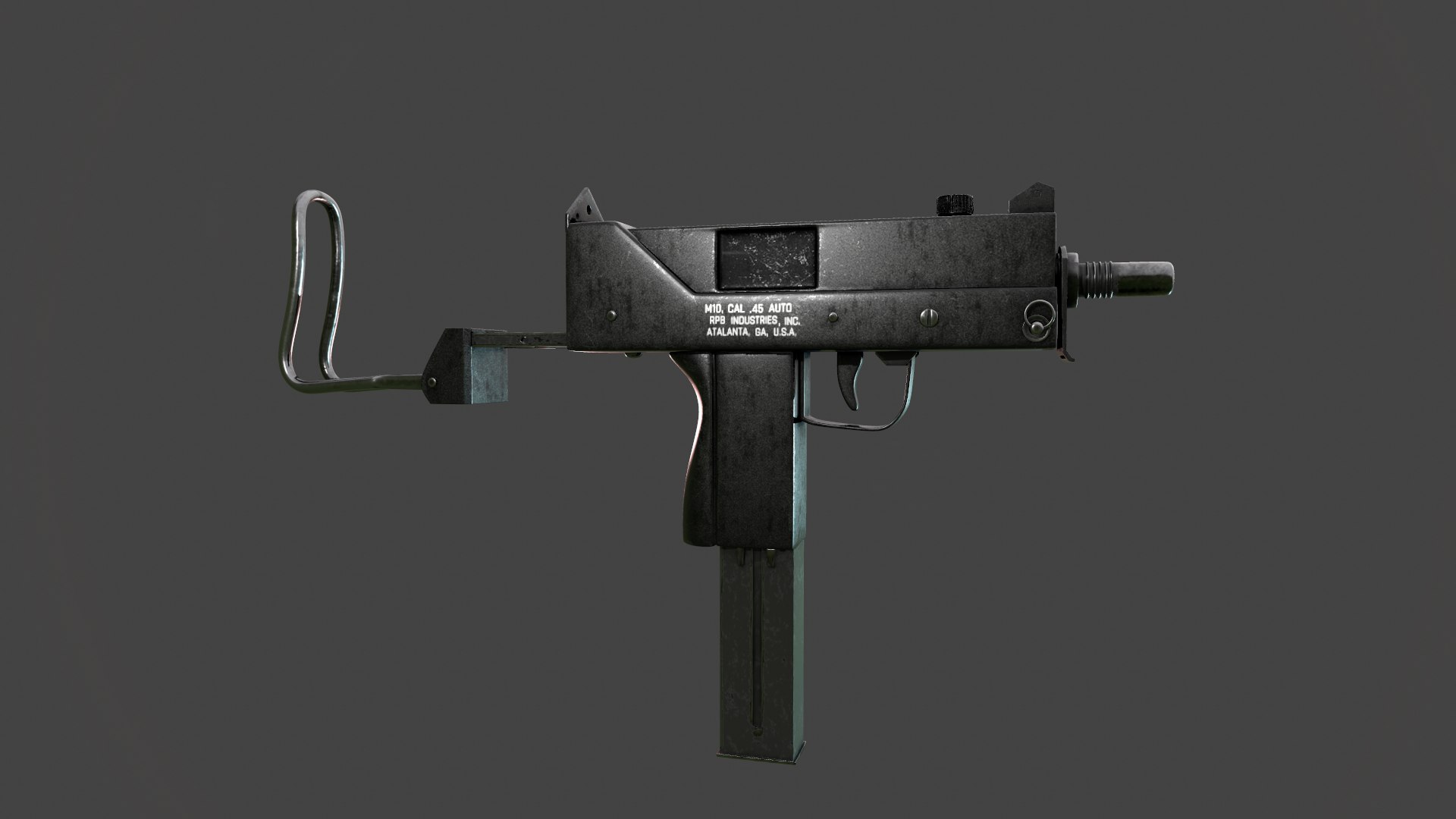 Ingram Mac-10 3D Model - TurboSquid 1859469