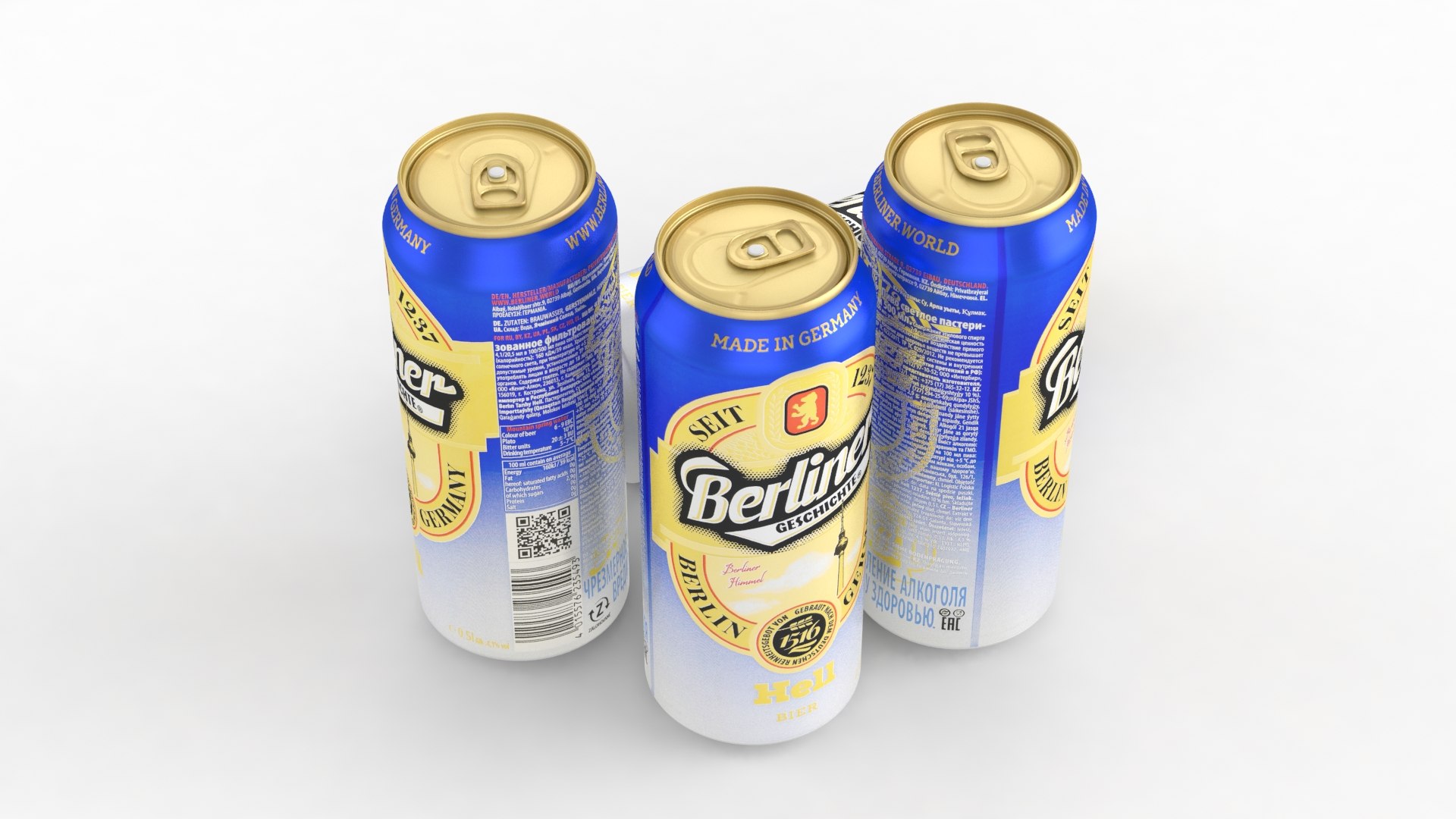3D Beer Can Berliner Geschichte 500ml 2023 - TurboSquid 2027396