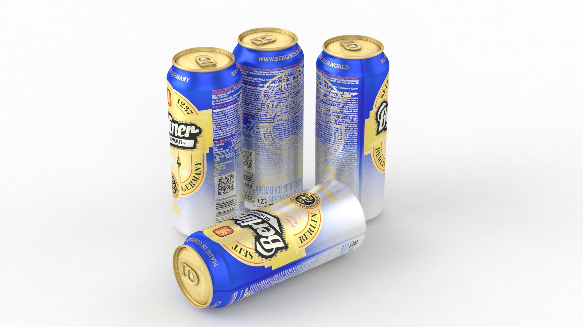 3D Beer Can Berliner Geschichte 500ml 2023 - TurboSquid 2027396