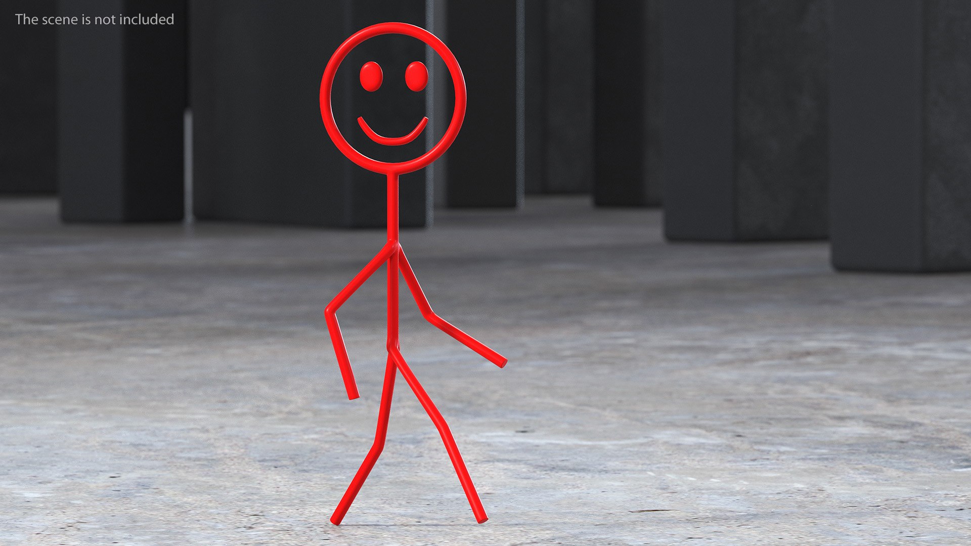 3D Stickman Figure Red Rigged For Maya Model - TurboSquid 2089083