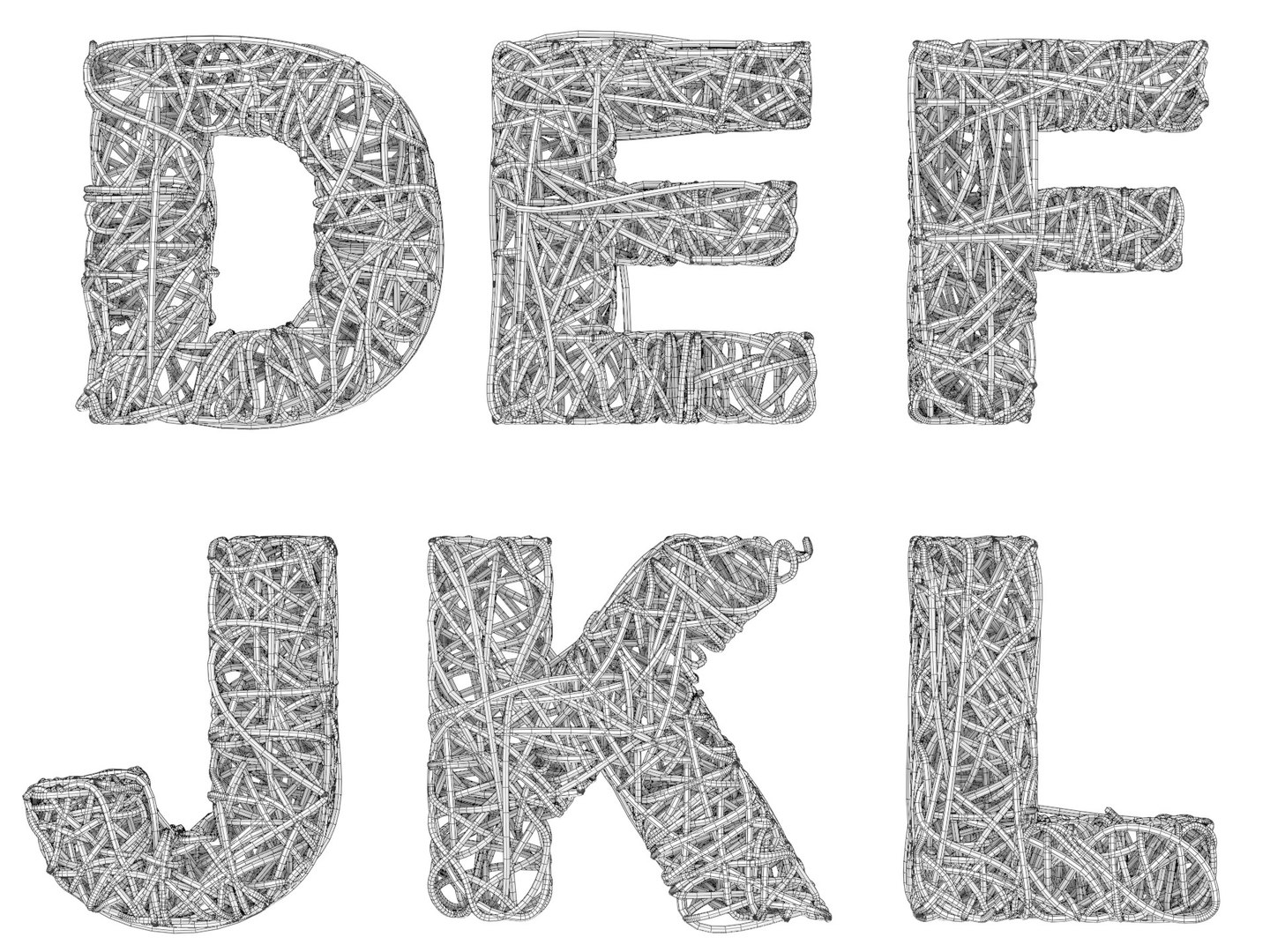 Unique Alphabet Letters Model - TurboSquid 1540553