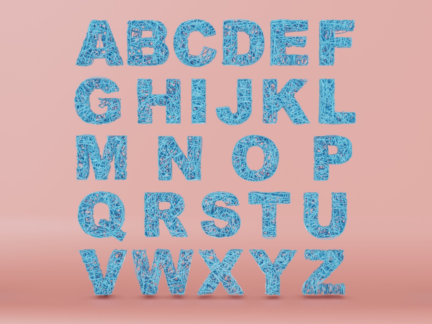Unique Alphabet Letters Model - TurboSquid 1540553