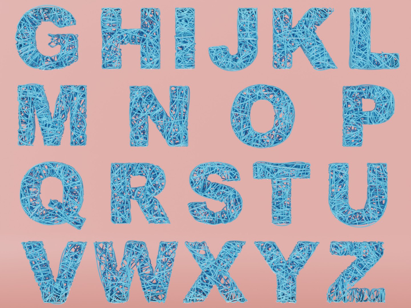 Unique Alphabet Letters Model - TurboSquid 1540553