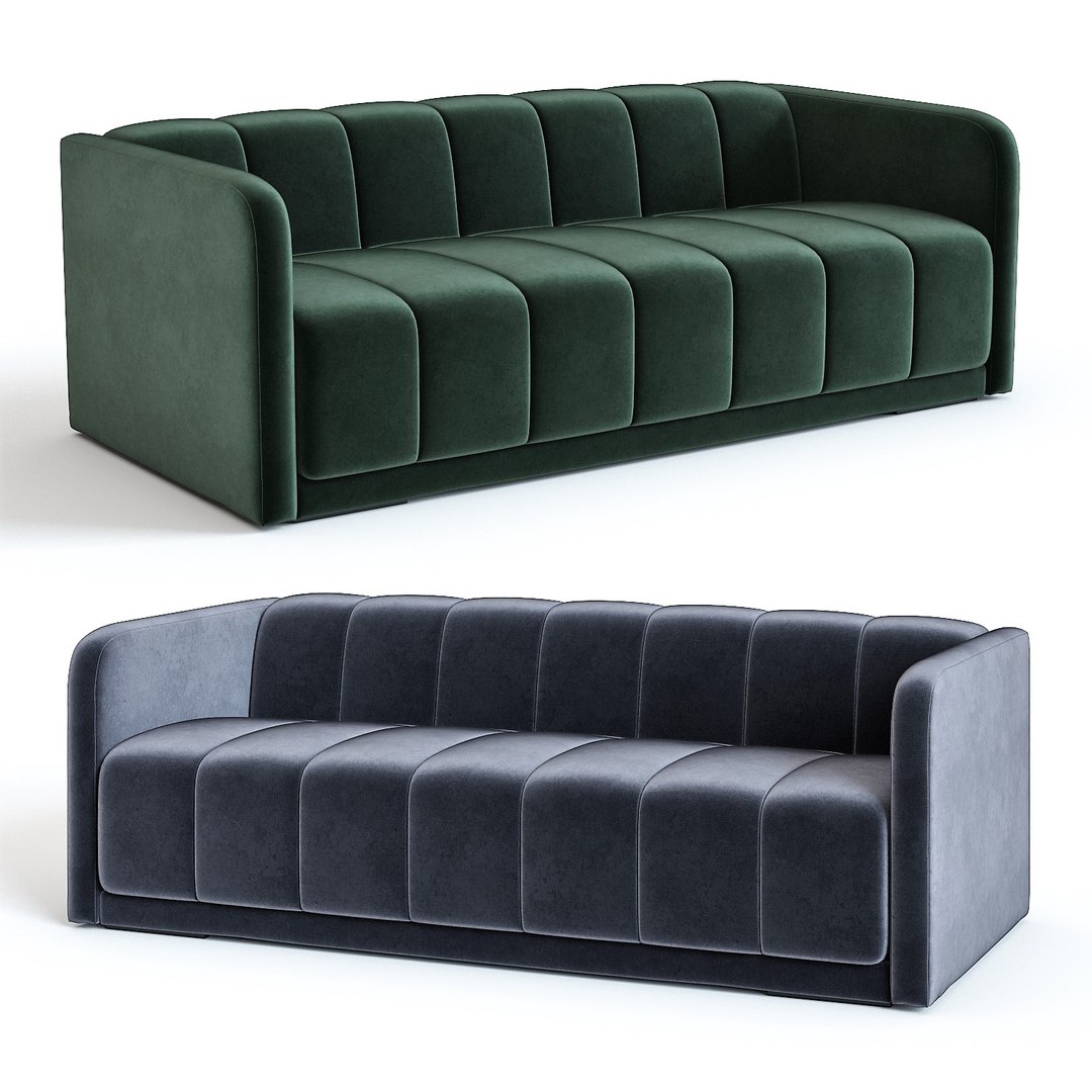 3D West Elm Bardot Sofa - TurboSquid 1397513