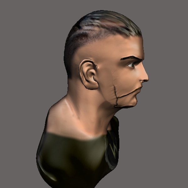 3d model male head character