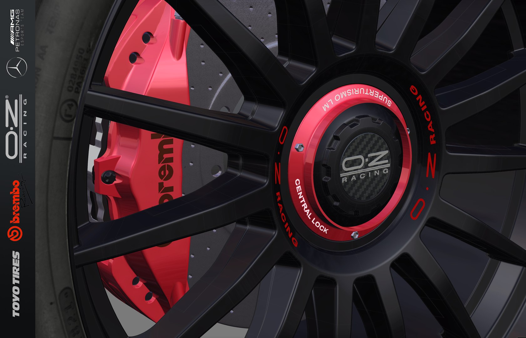 3D OZ Rim And Toyo Tire Model - TurboSquid 2237070