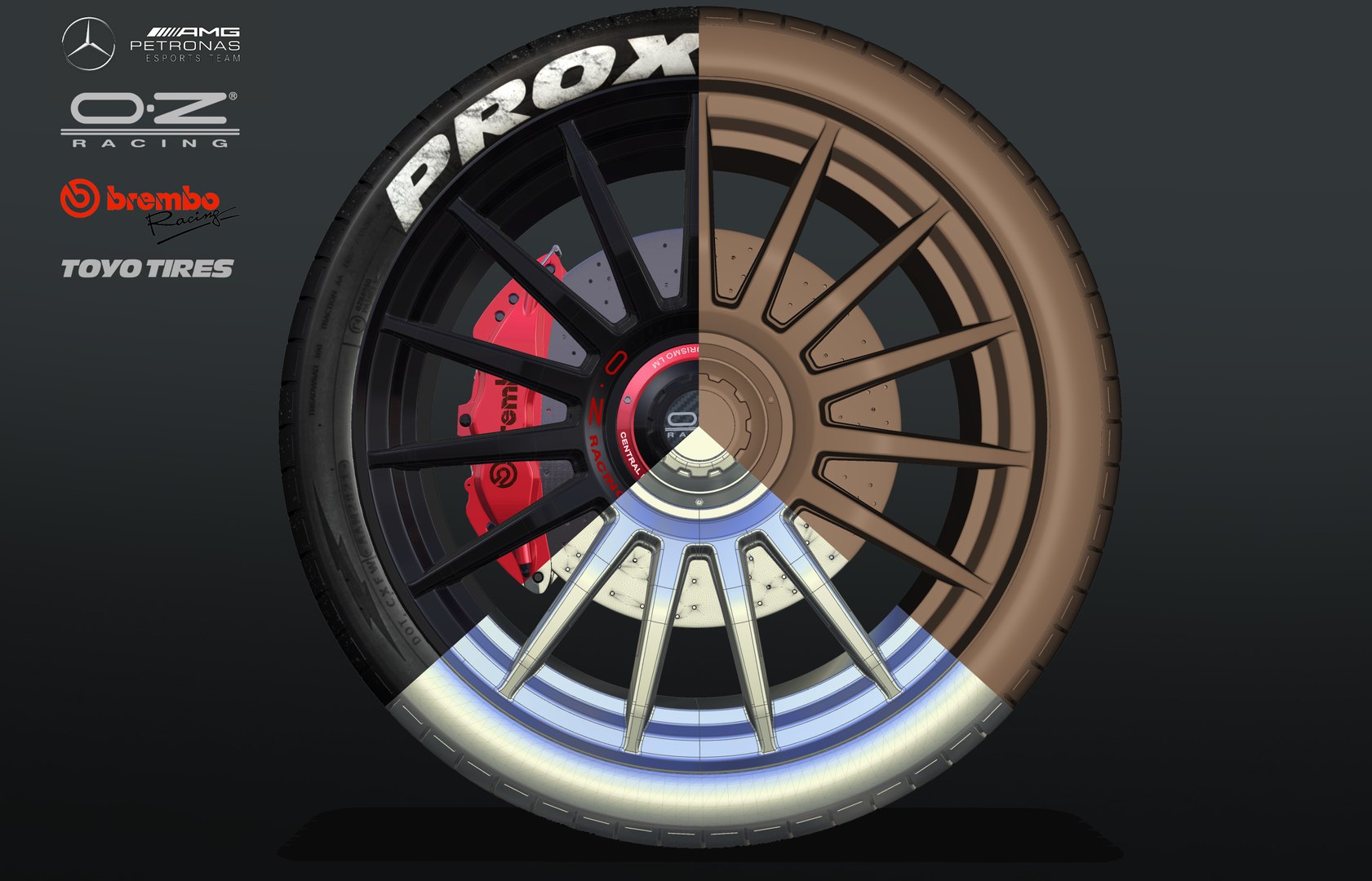 3D OZ Rim And Toyo Tire Model - TurboSquid 2237070
