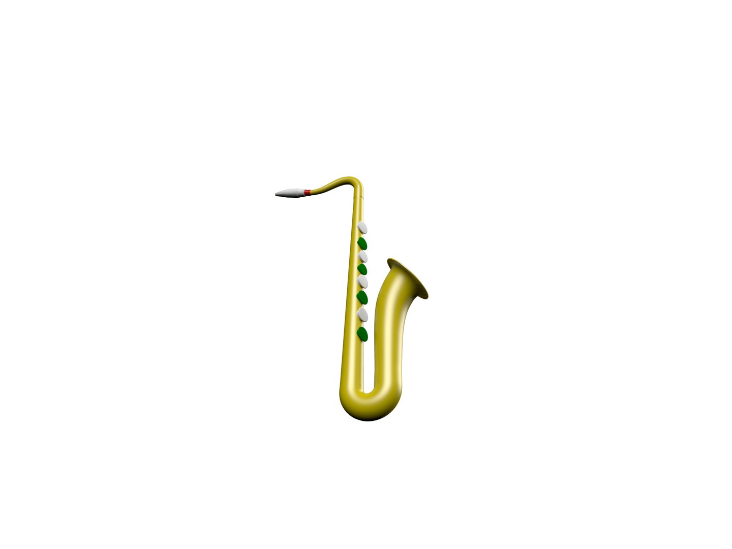 3d Cartoon Saxophone