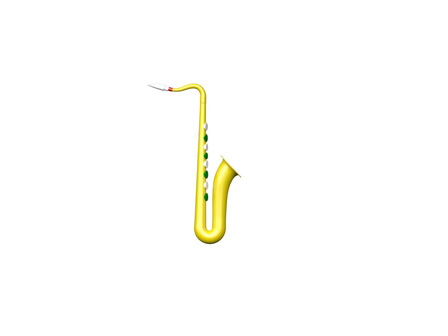 3d Cartoon Saxophone