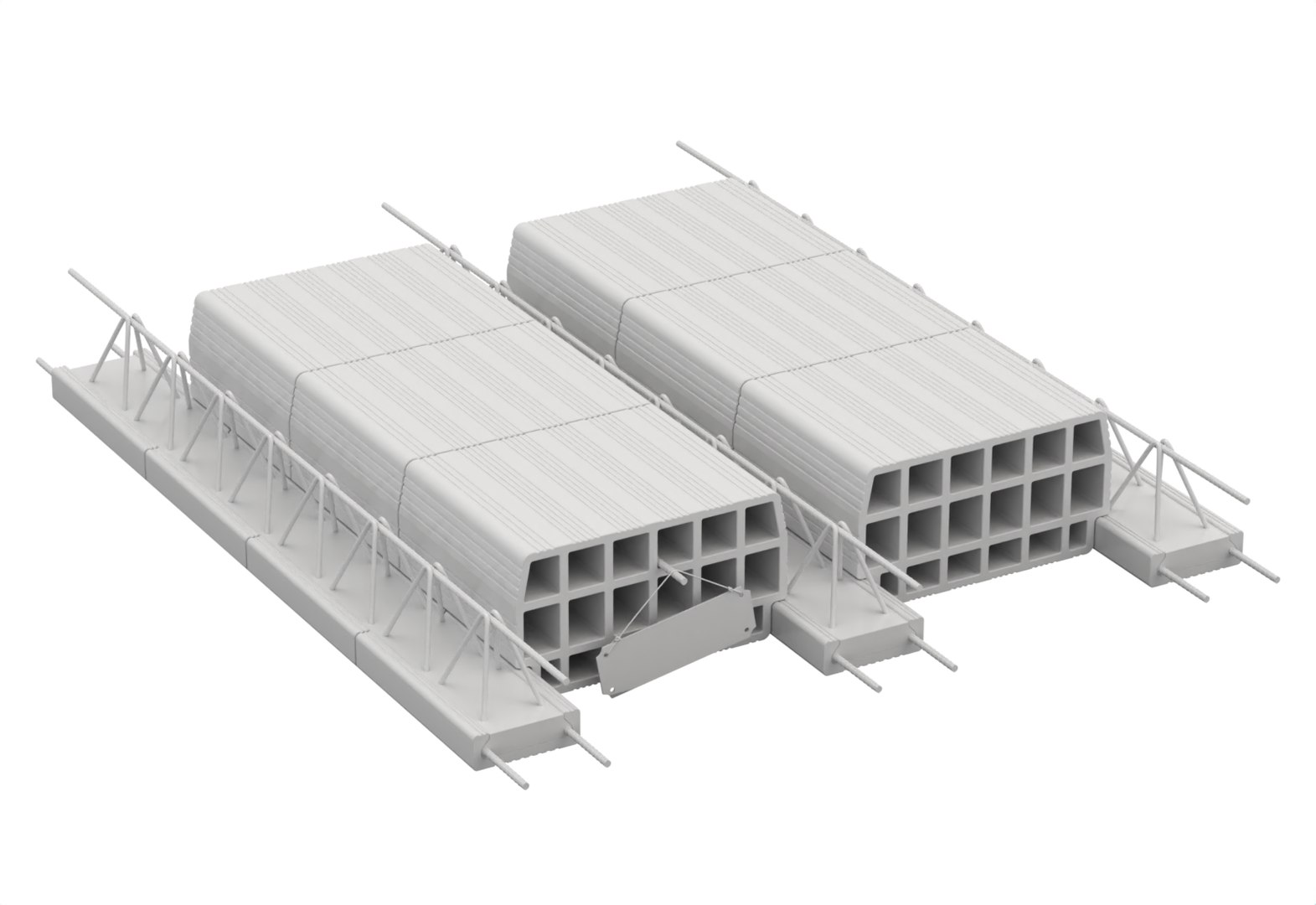 Hollow Clay Floor Slab Block System Model - TurboSquid 2168733